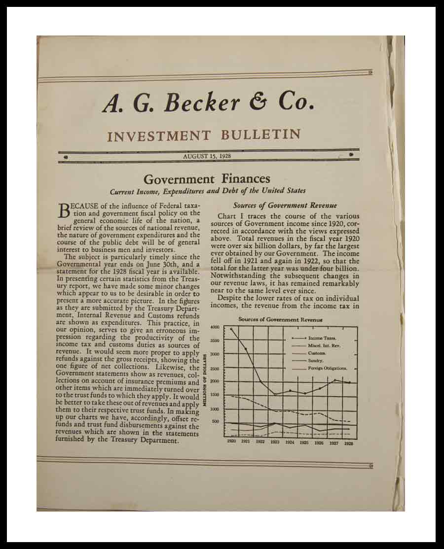 Advertisements – A.G. Becker & Co., Inc. – The Chronicle